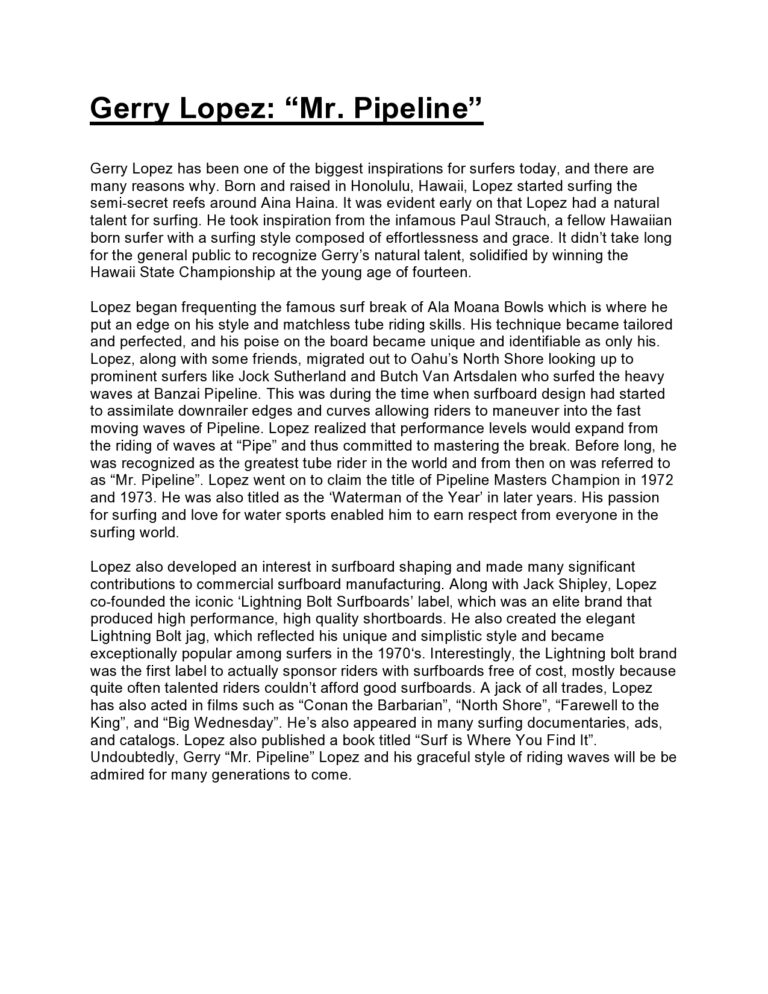 Gerry Lopez model Lightning Bolt (early 1970’s) – Surfboard Hoard