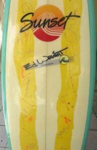 Sunset retro 2+1 shortboard by Ed Wright (1980’s) – Surfboard Hoard