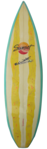 Sunset retro 2+1 shortboard by Ed Wright (1980’s) – Surfboard Hoard