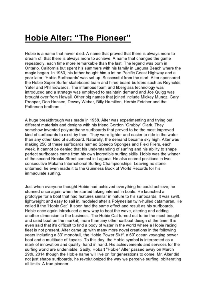 Hobie Phil Edwards model longboard (1964) – Surfboard Hoard