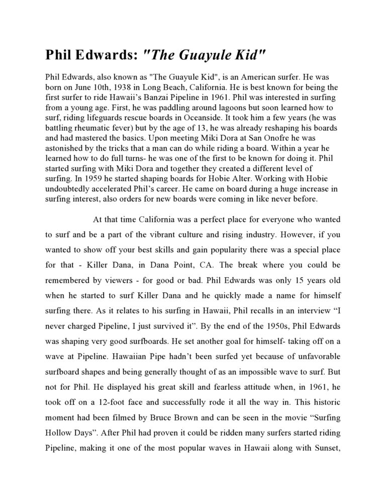 Hobie Phil Edwards model longboard (1964) – Surfboard Hoard